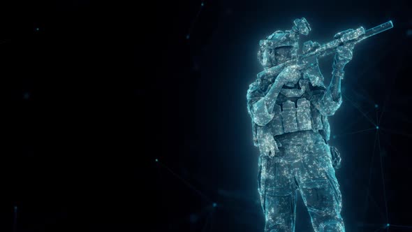 Digital Soldier Aiming Gun Hd, Motion Graphics | VideoHive