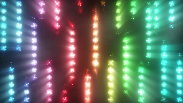 Colorful Flashing of Multicolored Spotlights, Motion Graphics | VideoHive