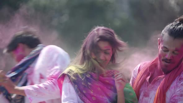 Indian people playing Holi, Stock Footage | VideoHive