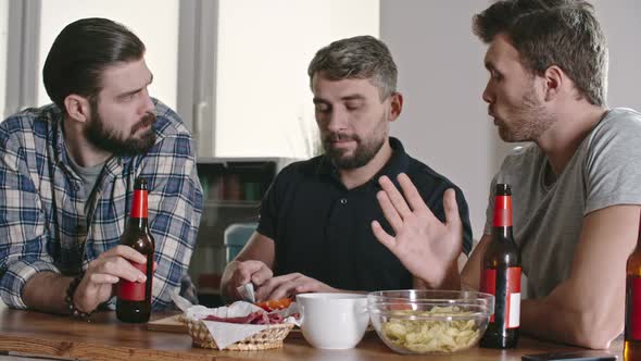 Guys Chatting Over Beer, Stock Footage | VideoHive