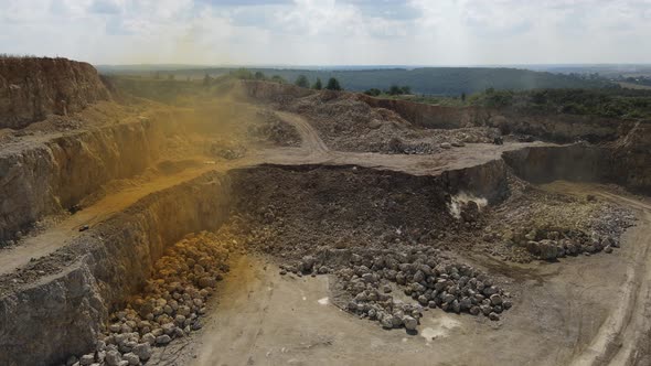 Limestone Quarry After Blasting , Stock Footage | VideoHive