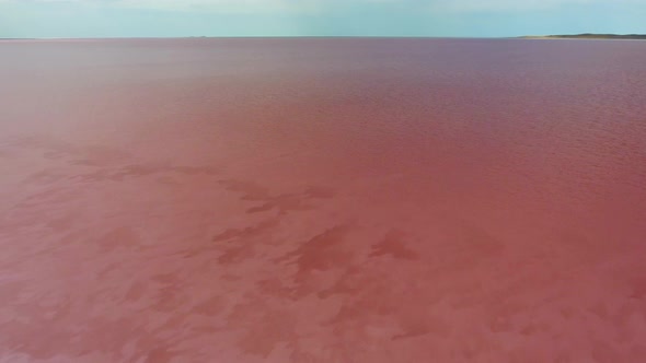 Aerial Red Colored Lake, Stock Footage | VideoHive