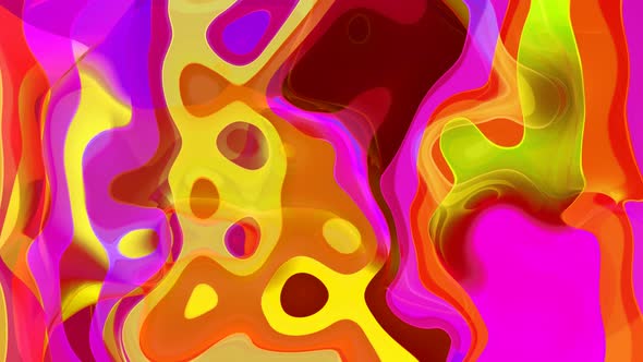 Blue Red Yellow Pink Shape Liquid Effect, Motion Graphics | VideoHive