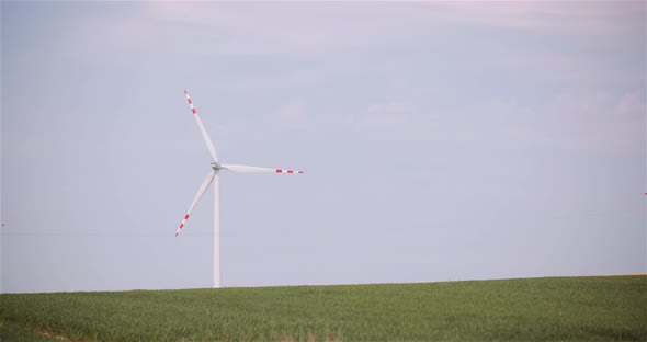 Windmill Wind Turbine Propeller Rotating Close Up, Stock Footage ...