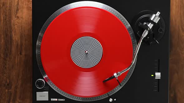 Red Vinyl Disc, Stock Footage | VideoHive