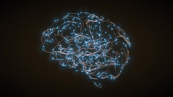 Brain Activity Visualization with Particles and Tracers, Motion Graphics
