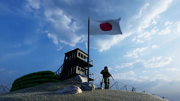 A Soldier Protecting the Guard on the Border of Japan, Motion Graphics