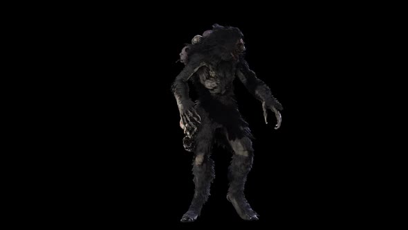 Wendigo monster with alpha channel, Motion Graphics | VideoHive