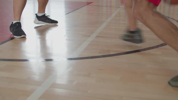 Basketball Player Dribbling the Ball Between Legs, Stock Footage ...