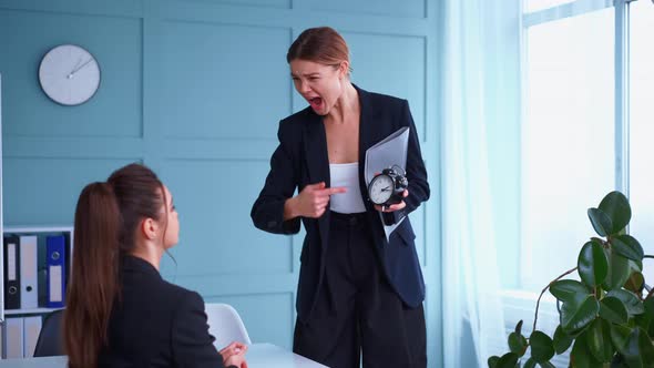 Boss Screaming at Frustrated Employee Bullying and Emotional Abuse at ...