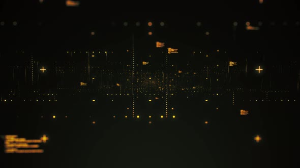 Data and Computer Code Floating in Digital Space, Motion Graphics ...