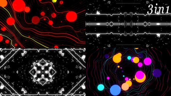 Pulsed Neon - VJ Loop Pack (3in1), Motion Graphics | VideoHive