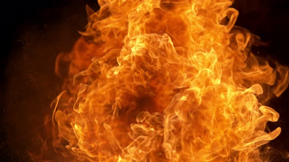 Fire Explosion Shooting with High Speed Camera at 1000Fps, Stock Footage