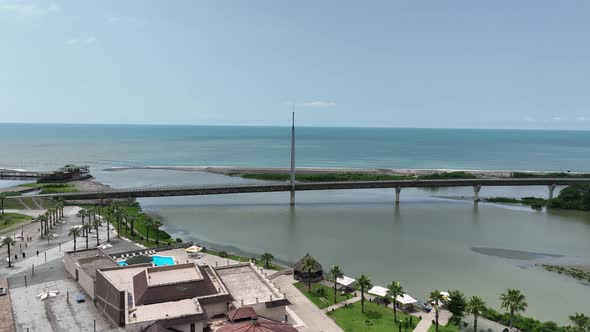 Anaklia, Georgia - July 16 2022: Aerial view of Anaklia-Ganmuhkuri ...