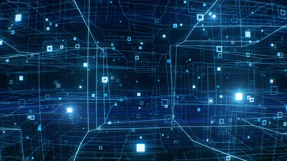 Digital Boxes Fly Loop, Motion Graphics | VideoHive