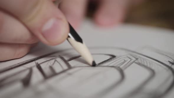 Macro Drawing Plan, Stock Footage | VideoHive