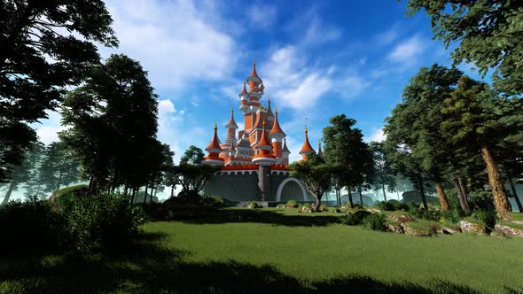 Magic Castle In A Forest Area, Motion Graphics | VideoHive