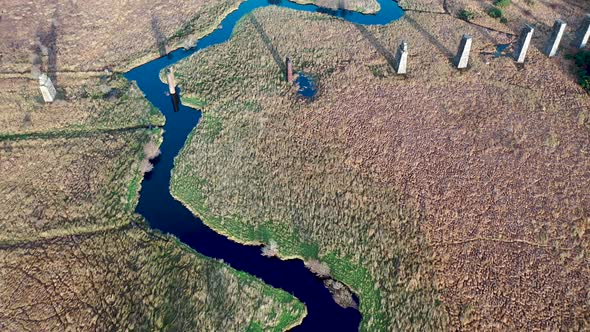 Aerial View of the Owencarrow Railway Viaduct By Creeslough in County ...