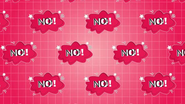 No Comic Cartoon Sticker Background, Motion Graphics | VideoHive