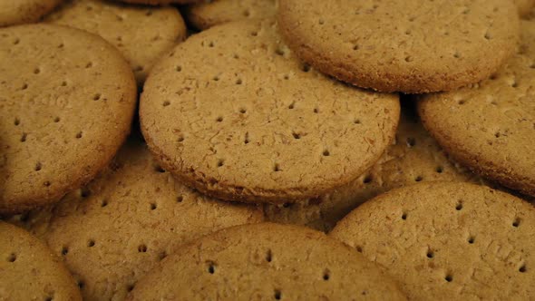 Plate Of Plain Digestive Biscuits, Stock Footage | VideoHive