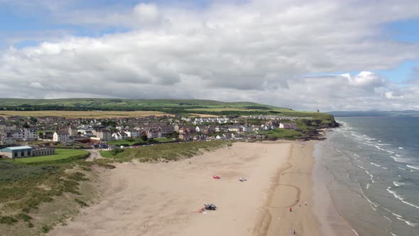 Castlerock town and beach on the north coast of Northern Ireland ...