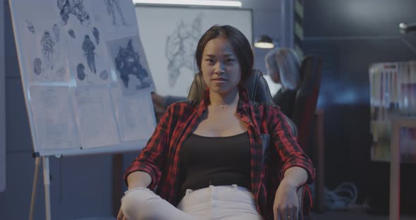 Female Video Game Developer Portrait, Stock Footage | VideoHive