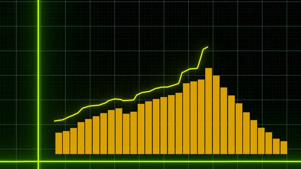 Stock market animated graphic. Stock price chart., Motion Graphics