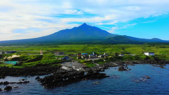 Mount Rishiri on Rishiri island, Stock Footage | VideoHive