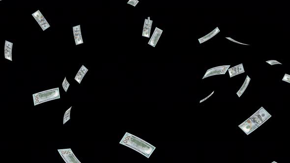 Flying dollar bills., Motion Graphics | VideoHive