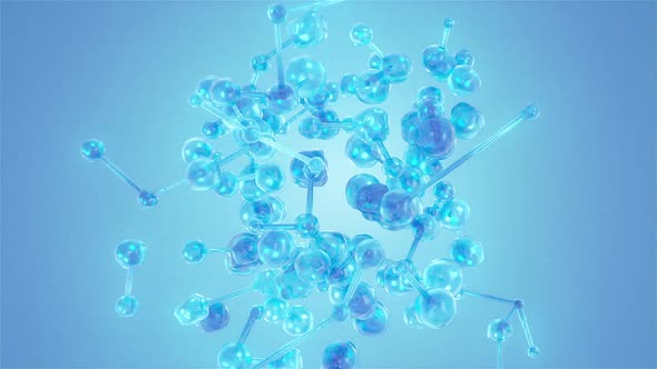 Water molecule interconnection, Motion Graphics | VideoHive