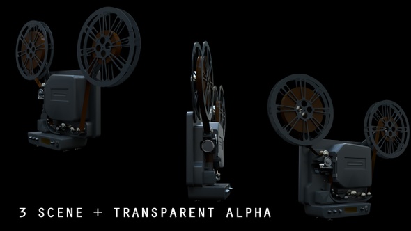 Video Film Projector 3 Scene Loop, Motion Graphics | VideoHive