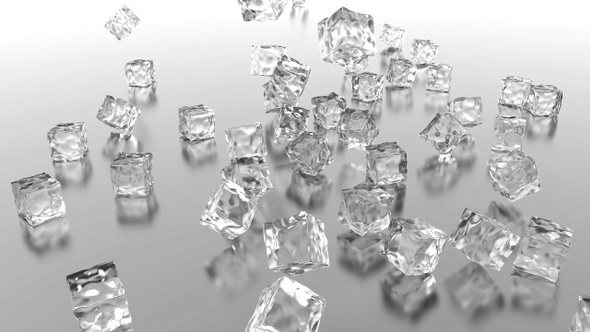 Pure Ice Cube Falling On The Floor, Motion Graphics | VideoHive