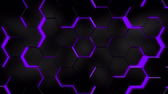 Purple Hexagons Background, Motion Graphics | VideoHive