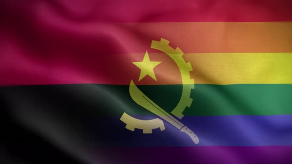 LGBT Angola Flag Loop Background 4K, Motion Graphics | VideoHive