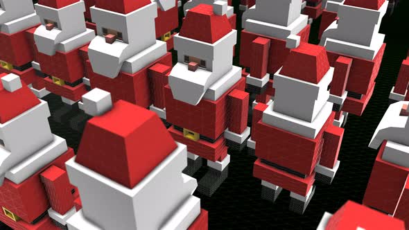 4K Geometric Santa pieces, Motion Graphics | VideoHive