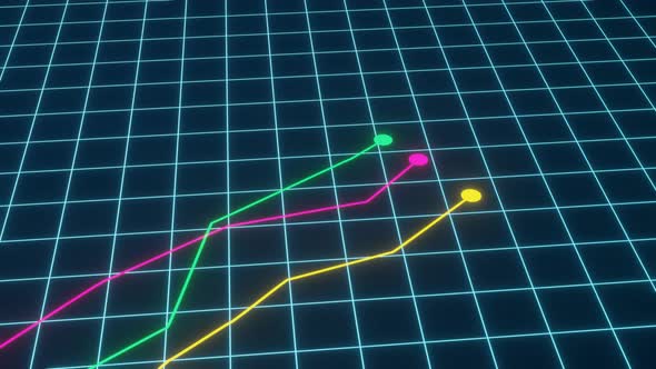 Stock market animated graphic. Stock price chart., Motion Graphics