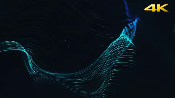 Blue Line Particles Background 4K, Motion Graphics | VideoHive