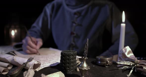 Writing letters in ancient times., Stock Footage | VideoHive