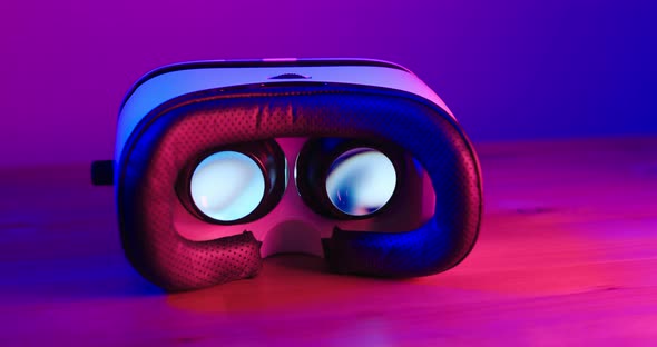 VR device with purple and pink light, Stock Footage | VideoHive