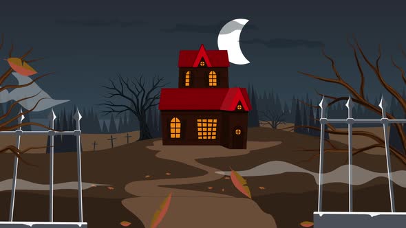 Scary Night Cartoon, Motion Graphics | VideoHive