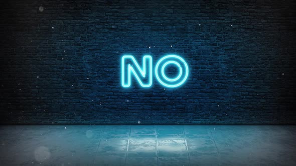 No Neon Sign Blue, Motion Graphics | VideoHive