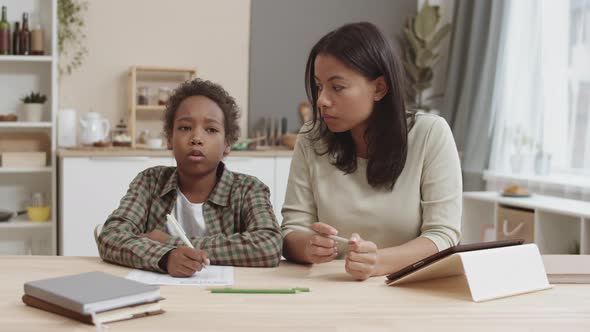 Family Members Talking to Invisible Person, Stock Footage | VideoHive