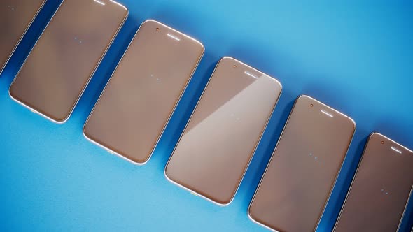 Set of smartphones display sync icons. Sync data across devices. Mobile ...