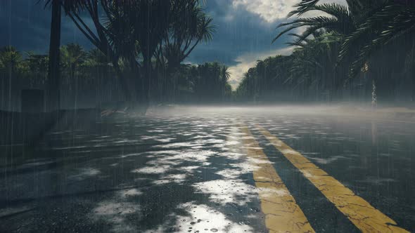 Rainy Highway, Motion Graphics | VideoHive