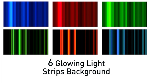 6 Glowing Light Strips Background, Motion Graphics | VideoHive