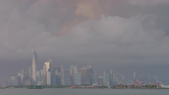 Manhattan Storm Sunset time-lapse, Stock Footage | VideoHive