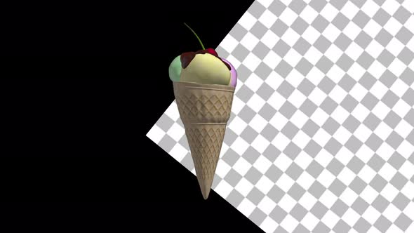 3D Rotating Fruit Ice Cream, Motion Graphics | VideoHive