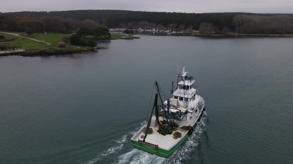Aerial Fishnet Boat, Stock Footage | VideoHive