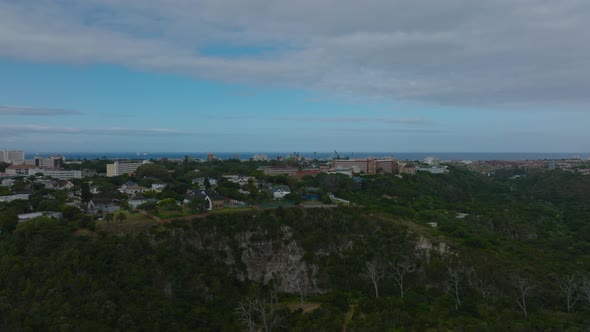 Aerial View of Luxury Residences Above Steep Escarpment, Stock Footage