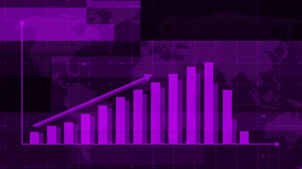 New Purple Color Business Info graph Animated, Motion Graphics | VideoHive